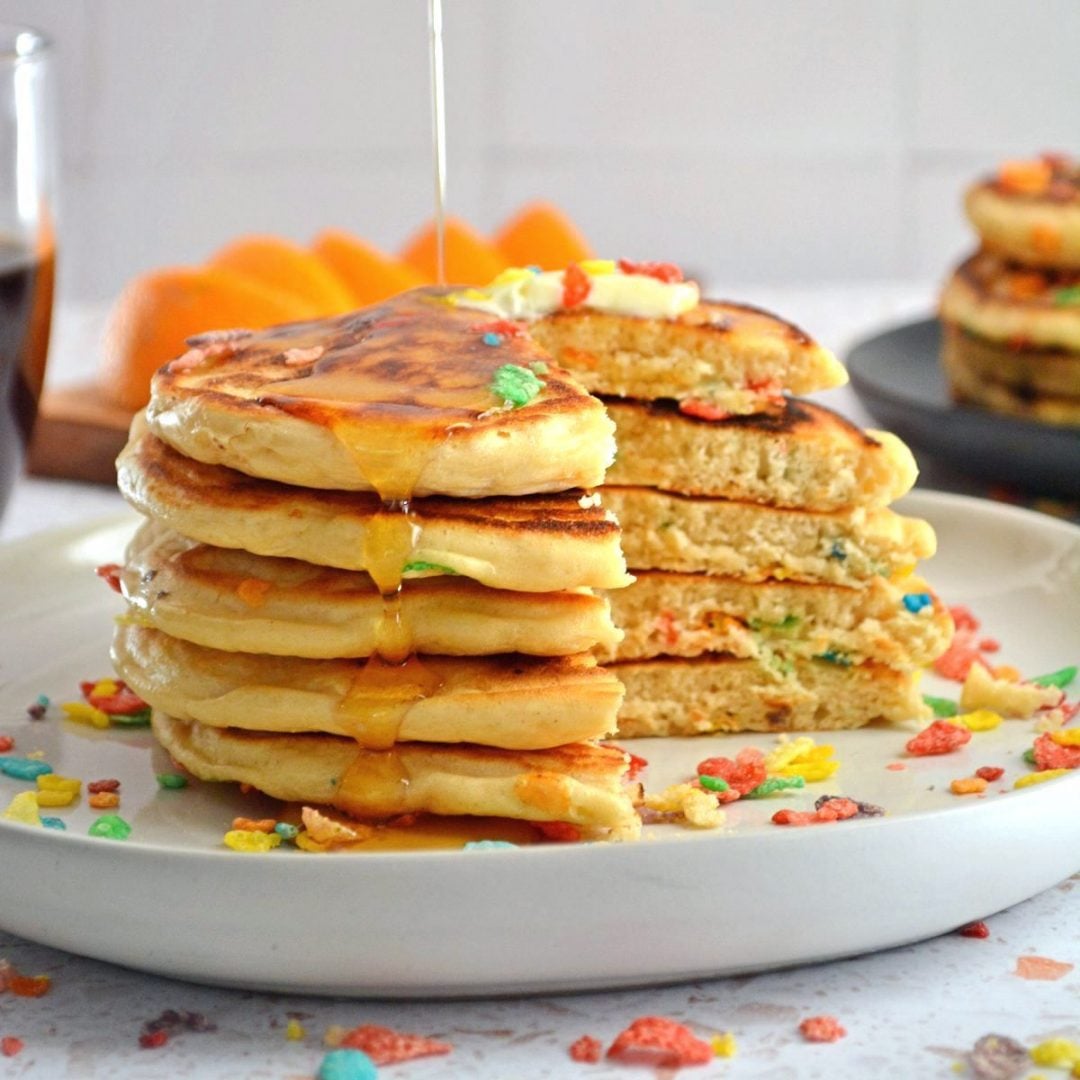Fruity Pebble Pancakes - Joy to the Food