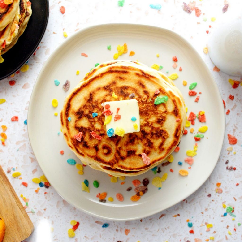 Fruity Pebble Pancakes - Joy to the Food