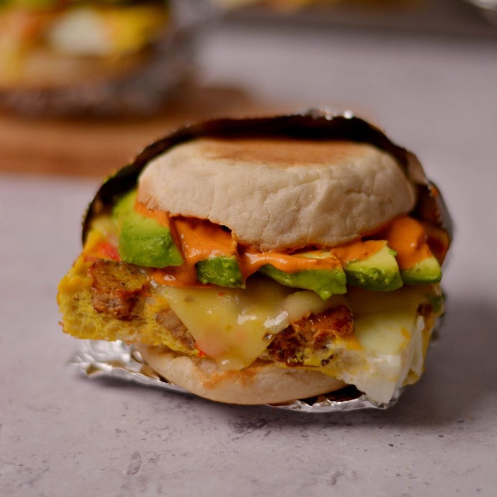 Chicken Sausage Breakfast Sandwich - Joy to the Food