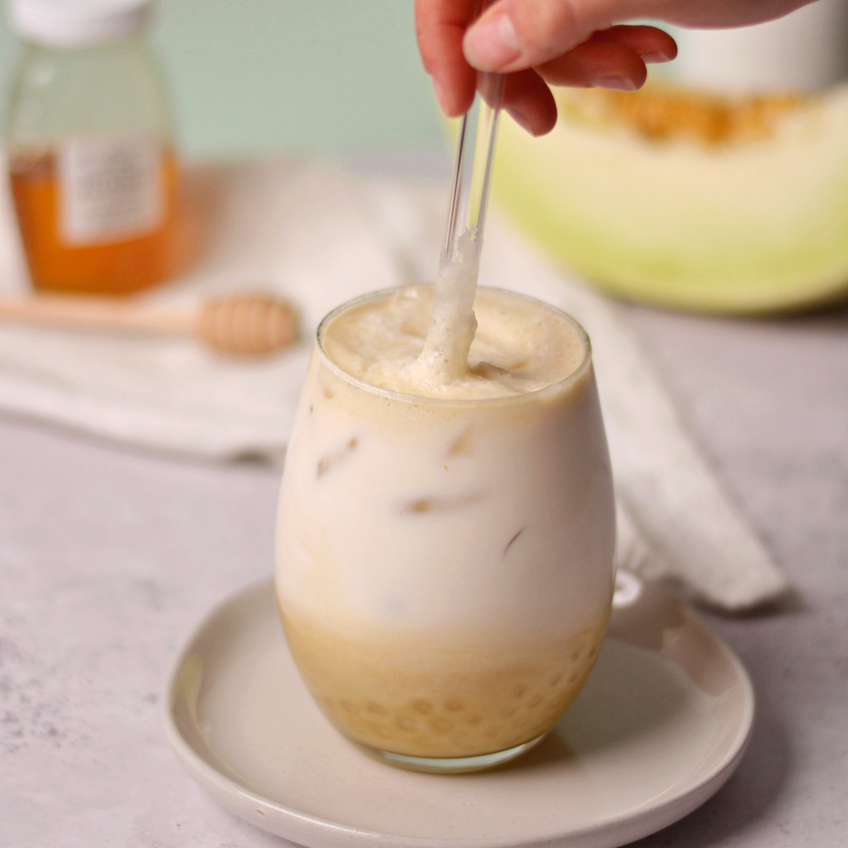 Honeydew Bubble Tea Honeydew Bubble Tea