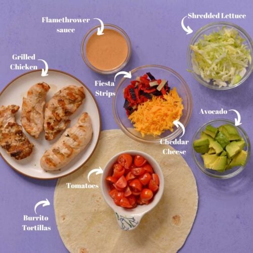 Chipotle Ranch Grilled Chicken Burrito - Joy to the Food