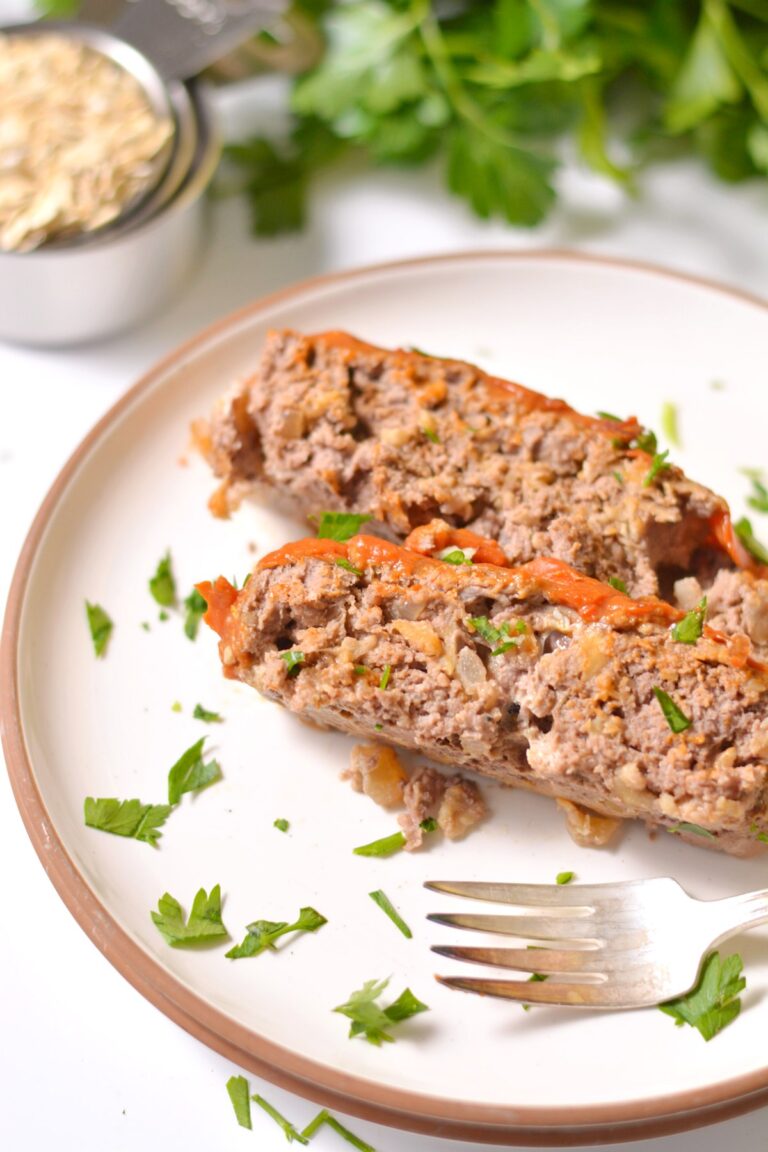 Classic Ground Bison Meatloaf Recipe with Oatmeal - Joy to the Food