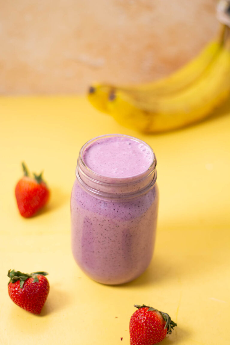 Berry Protein Smoothie Without Protein Powder (20g Protein!) - Joy to ...
