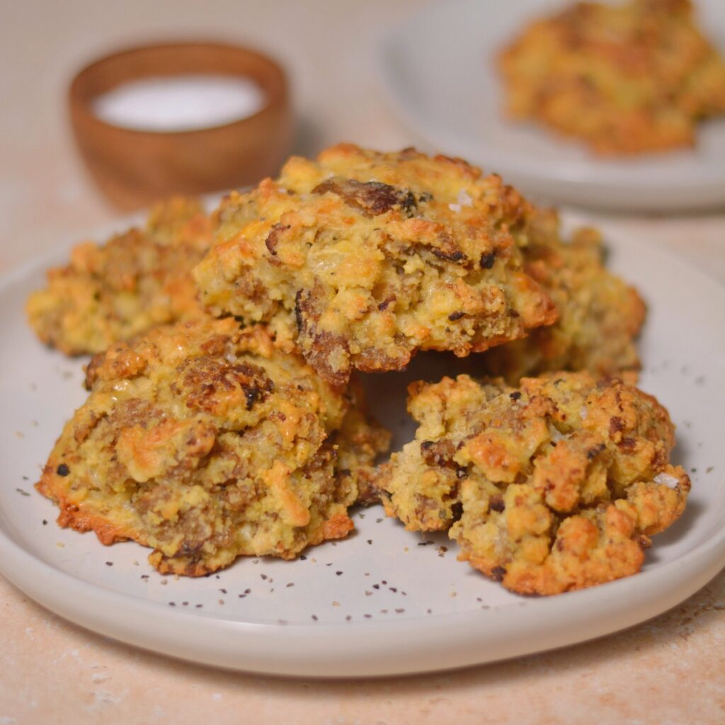 Savory Protein Scones (Sausage & Cheddar)
