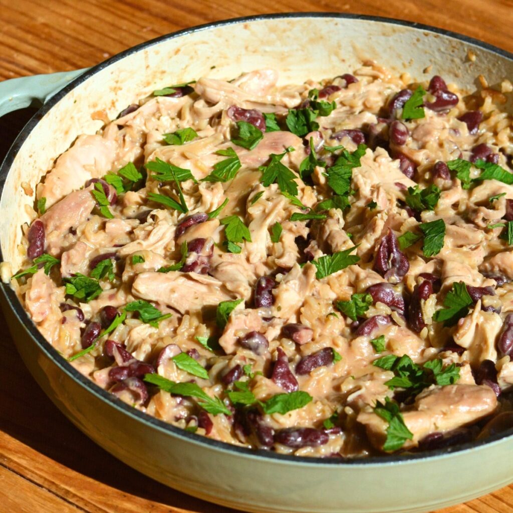 creamy chicken and rice with bone broth - Joy to the Food
