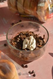 high protein chocolate bread pudding (5-minute microwave recipe) - Joy ...